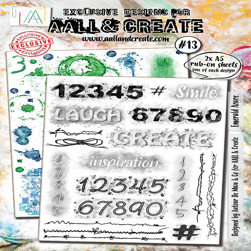 AALL And Create A5 Rub-Ons-Emerald Azure | Oriental Trading
