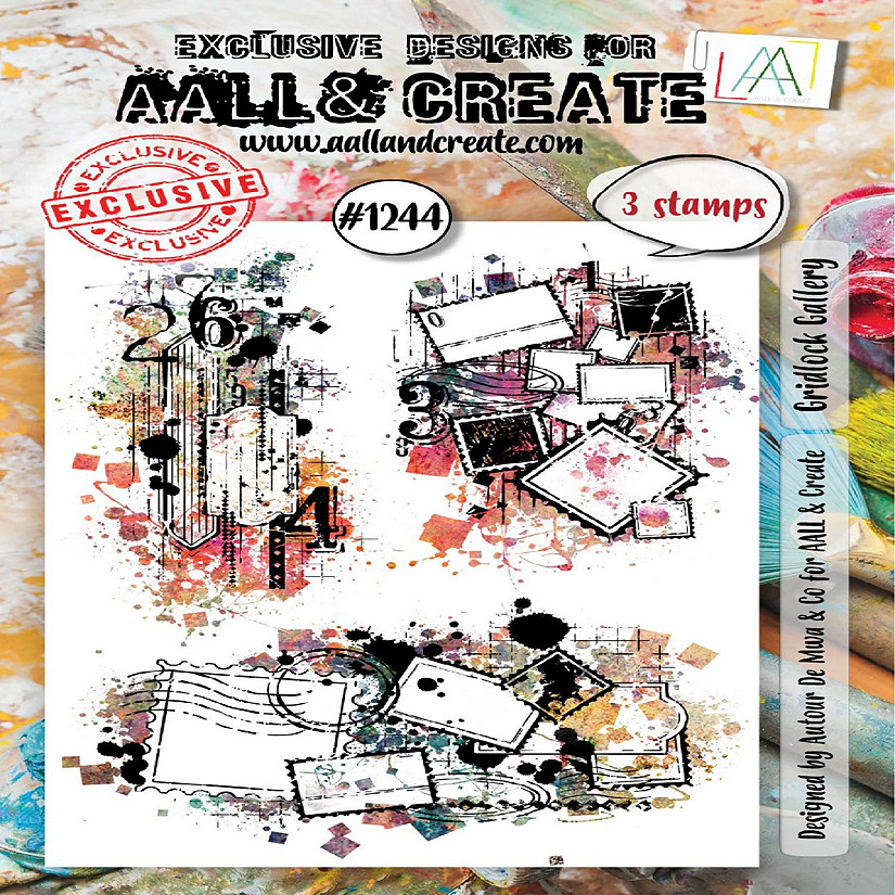 AALL And Create A7 Photopolymer Clear Stamp Set-Gridlock Gallery