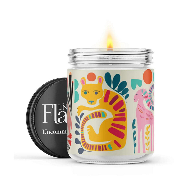 Abstract Zoo Animals - 22-oz Candle Jar - Eucalyptus - Uncommon Flame ...