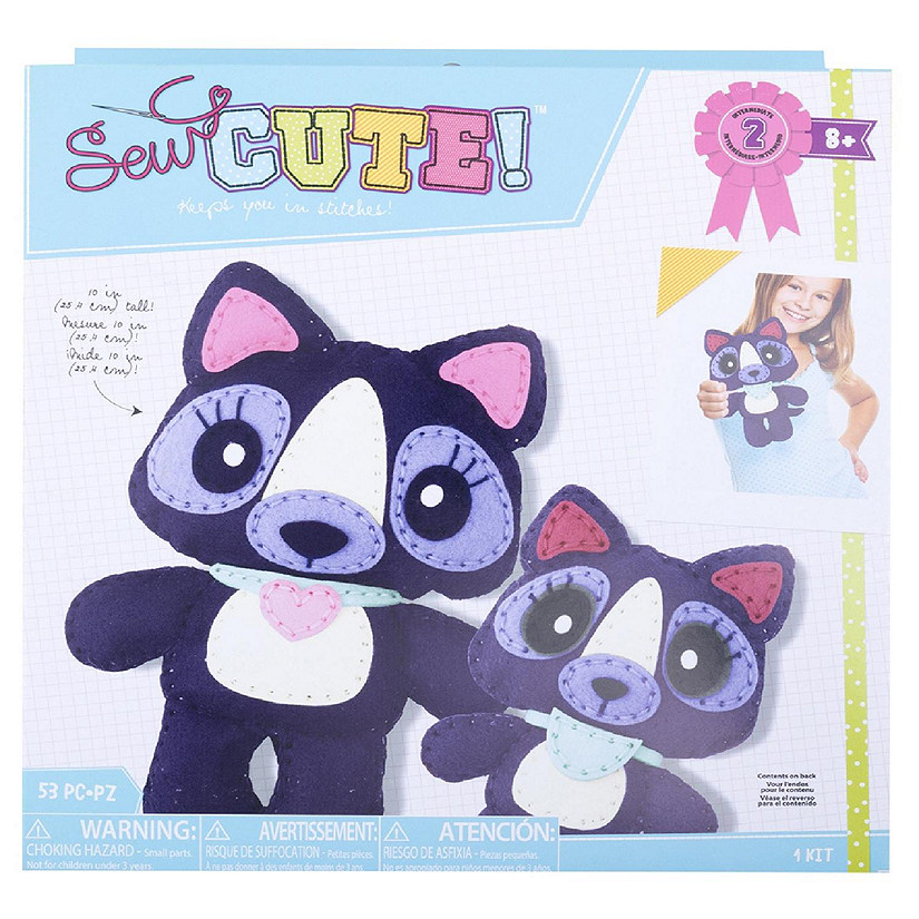 AC Kids Felt Sewing Kit 2/Pkg-Cat and Kitten | Oriental Trading
