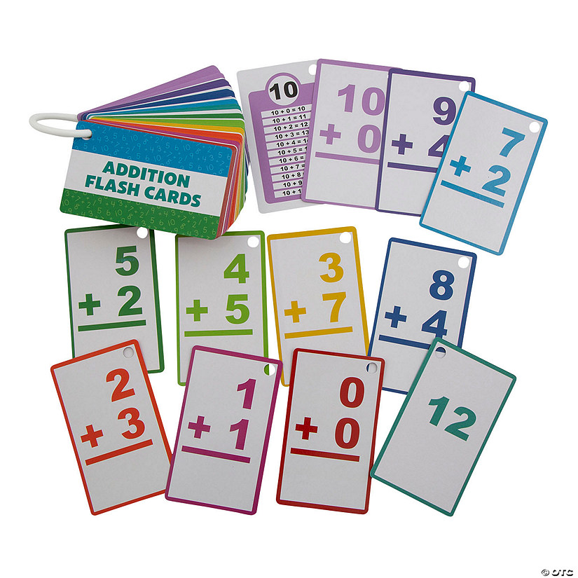 Addition Flash Cards on a Ring - 6 Pc. | Oriental Trading