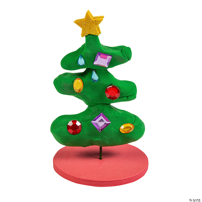 Air Dry Clay Christmas Tree Craft Kit - Makes 12