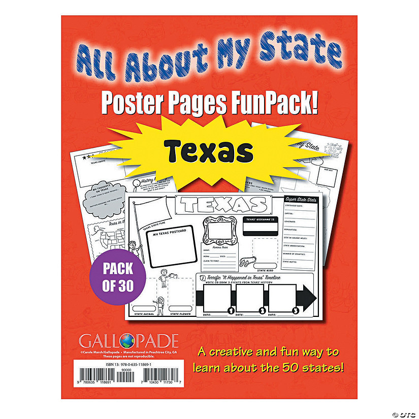 All About My State Fun Pack - Texas - Discontinued