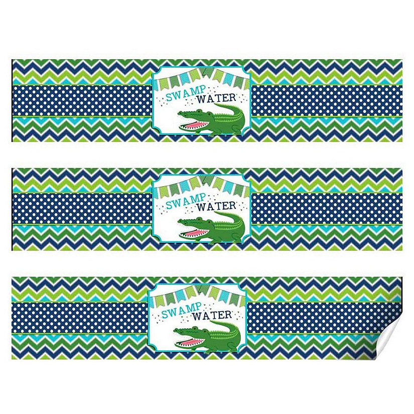 AmandaCreation Alligator Boy Water Bottle Labels 20 pcs. | Oriental Trading