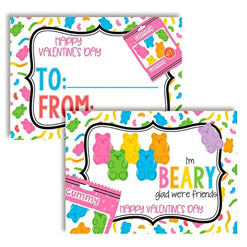 AmandaCreation Gummy Bears Classroom Valentine Cards 30pc. | Oriental ...