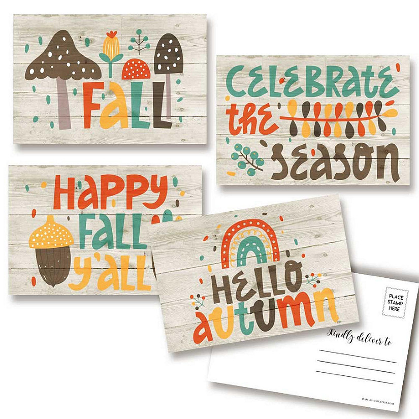 AmandaCreation Happy Fall and Autumn Postcards 20pc. | Oriental Trading