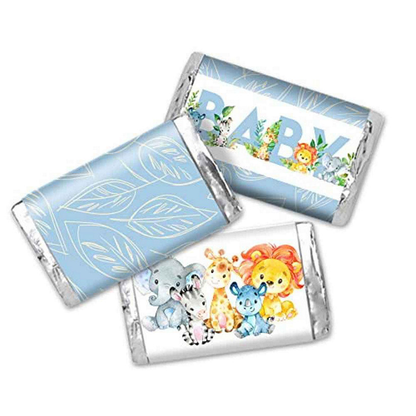 AmandaCreation Jungle Animals Blue Mini Candybar Wrappers 45pc ...