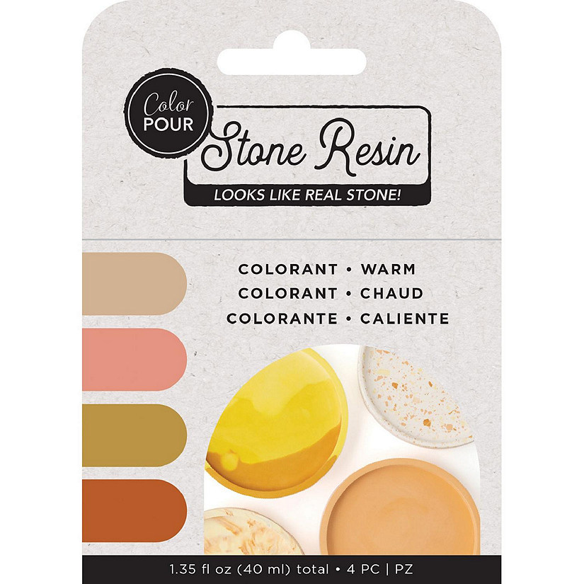 American Crafts Stone Resin Colorant 4/Pkg-Warm | Oriental Trading