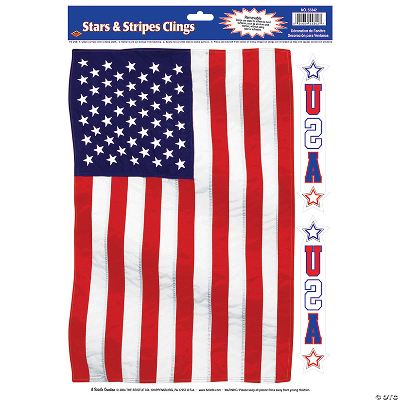 American Flag Window Clings
