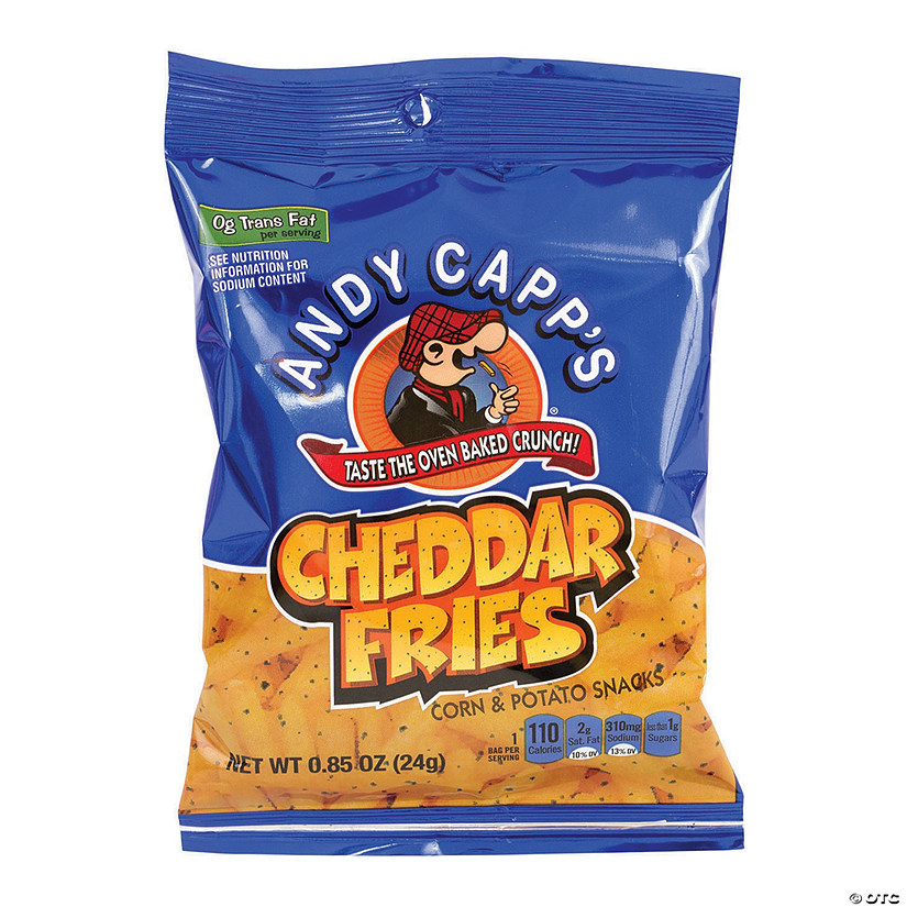 Andy Capps Cheddar Fries, 0.85 oz, 72 Count | Oriental Trading