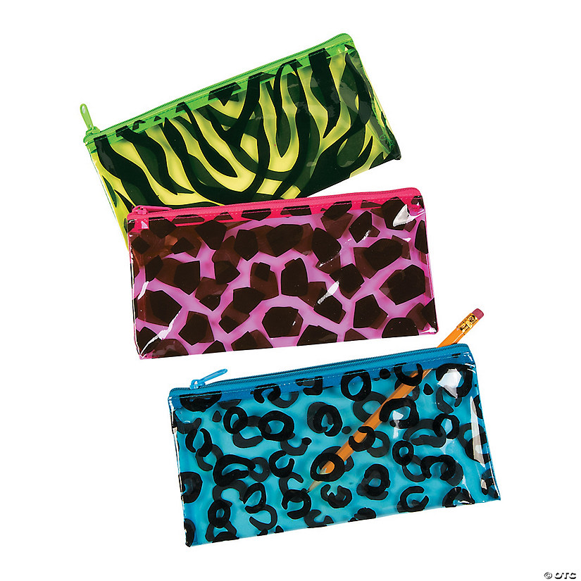 Animal Print Pencil Cases - 12 Pc. | Oriental Trading