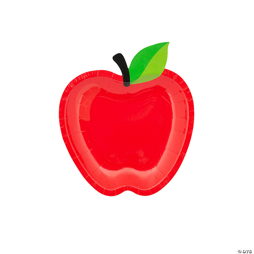 Apple-Shaped Paper Dessert Plates - 8 Ct.