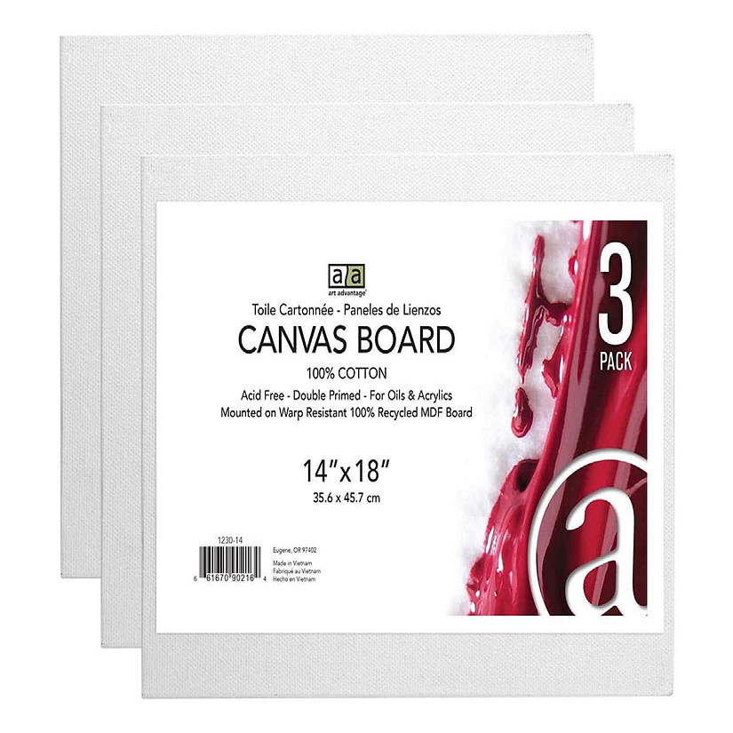 Art Advantage Canvas Board - 14 x 18 in. 3 pc.