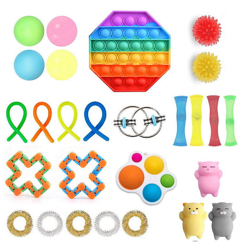 Assorted Fidget Toy Box: 27 Pieces Total