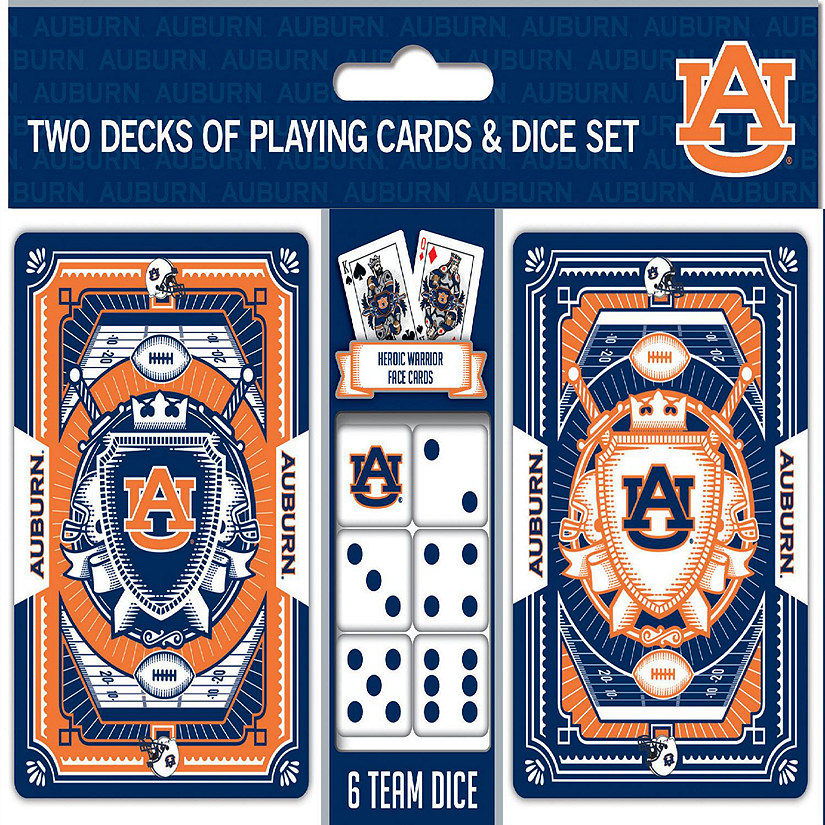 Auburn Tigers - 2-Pack Playing Cards & Dice Set | Oriental Trading