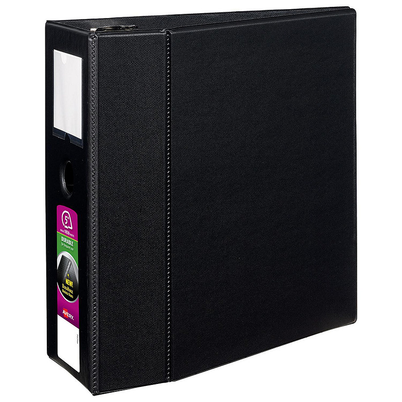 Avery Durable 3 Ring Binder, 5" One Touch EZD Rings, 1 Black Binder ...
