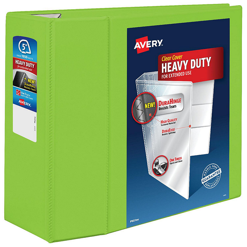 Avery Heavy-Duty View Chartreuse 5" Binder (79815) | Oriental Trading