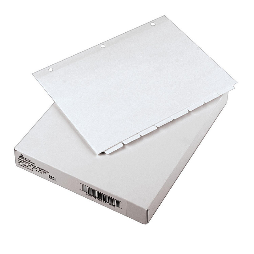 Avery Plain Tab Write & Erase Dividers, 8-Tab, White, 24 Sets (11507 ...