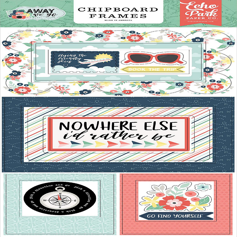 Away We Go Chipboard 6"X13"-Frames | Oriental Trading