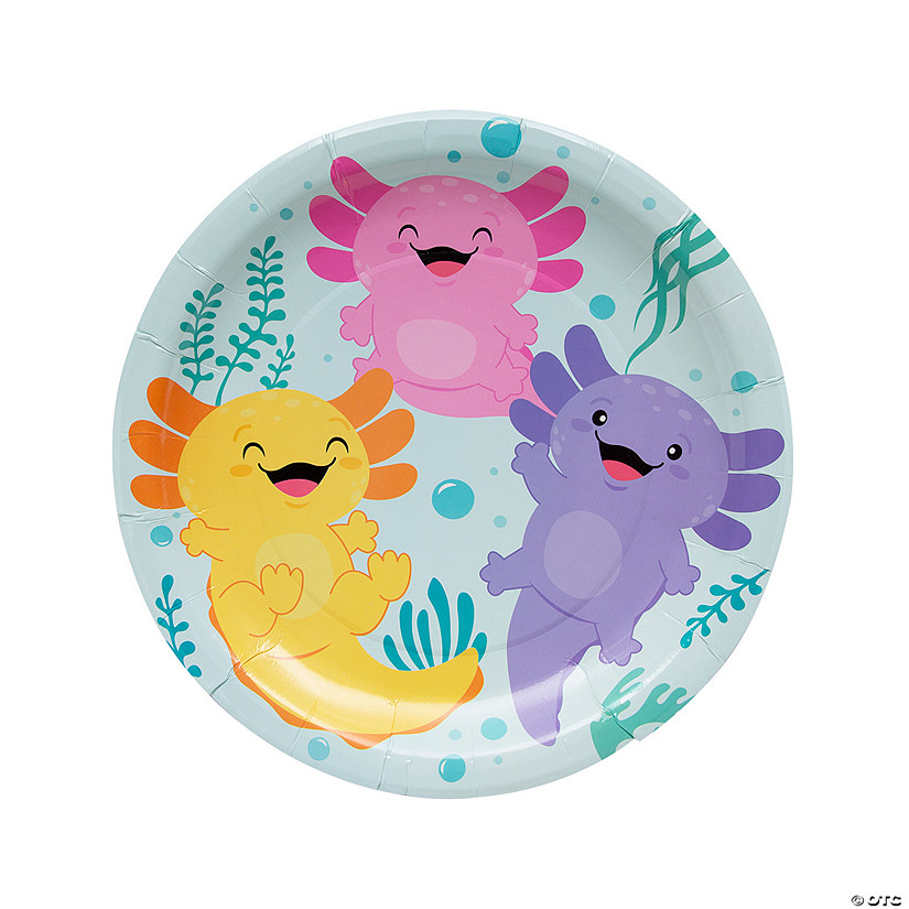 Axolotl Paper Dinner Plates - 8 Ct.