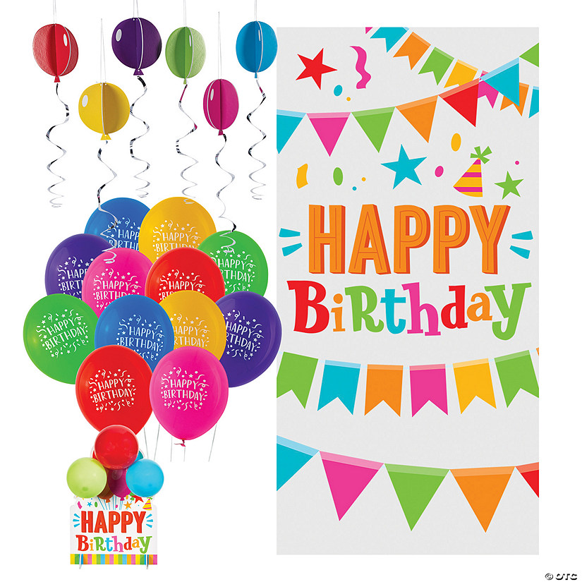 Balloon Birthday Room Decorating Kit - 36 Pc.