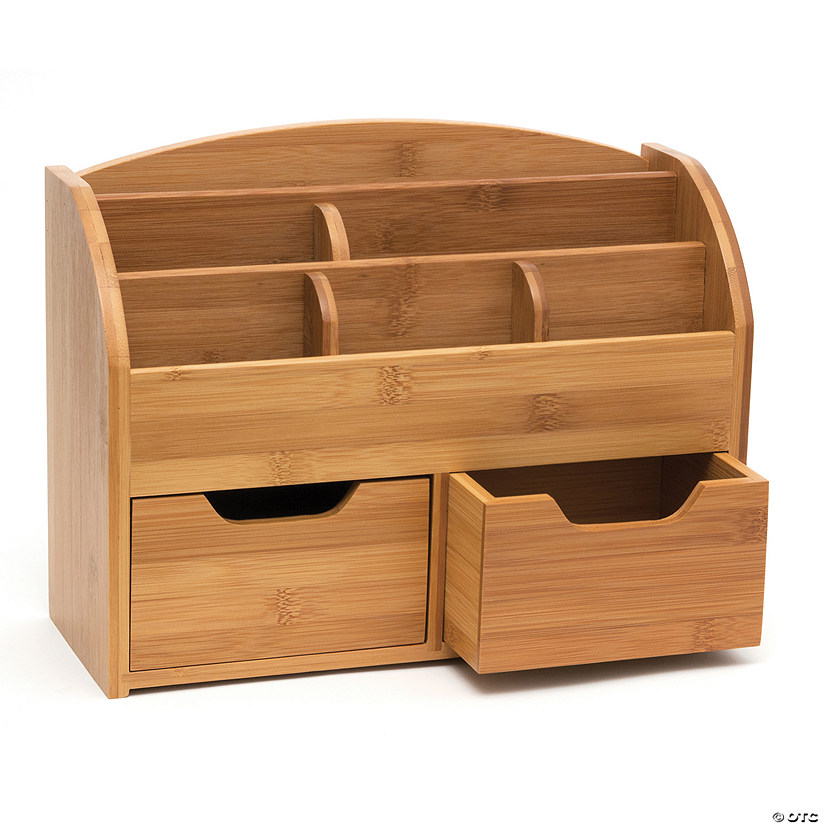 Bamboo Space-Saving Desk Organizer