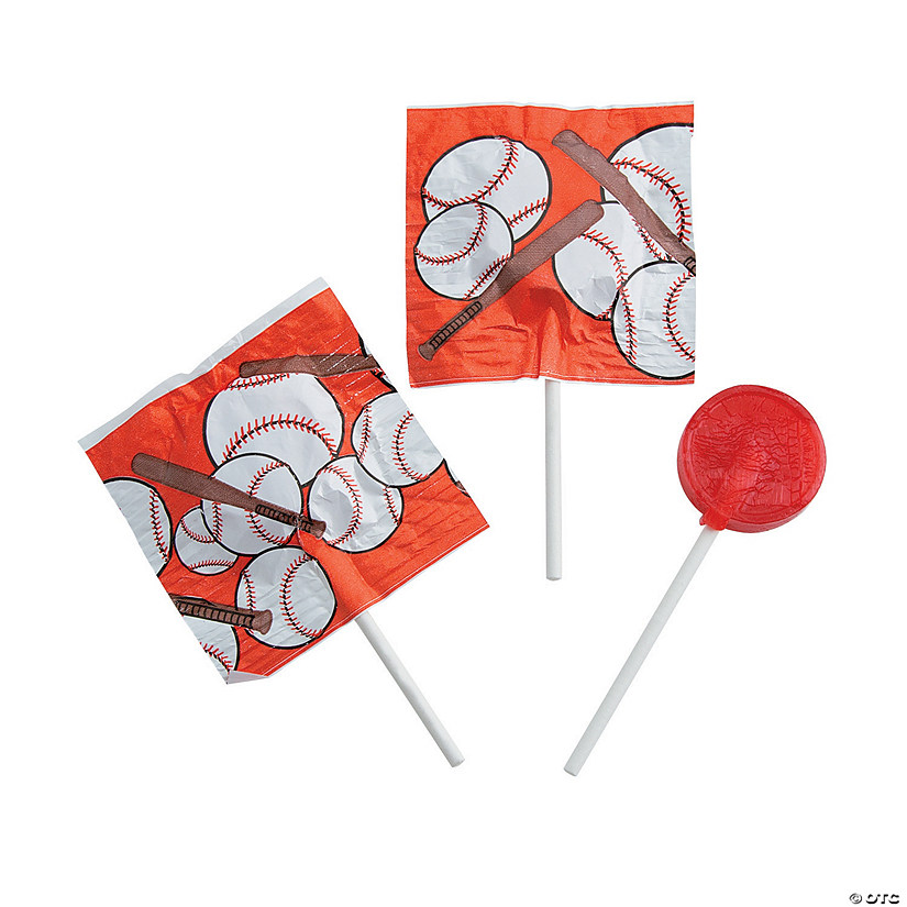 Baseball Printed Lollipops - Discontinued