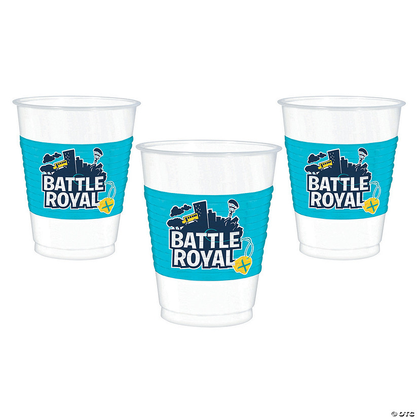 Battle Royal Drop-Off Bus Plastic Cups - 8 Pc. | Oriental Trading