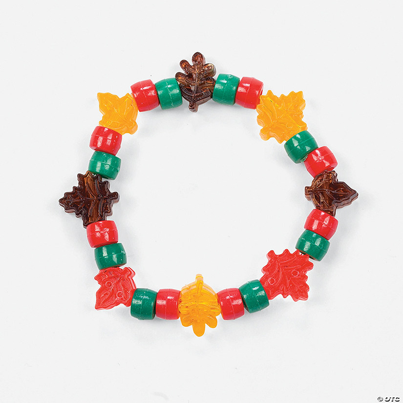 Beaded Fall Leaves Bracelet Craft Kit - Discontinued