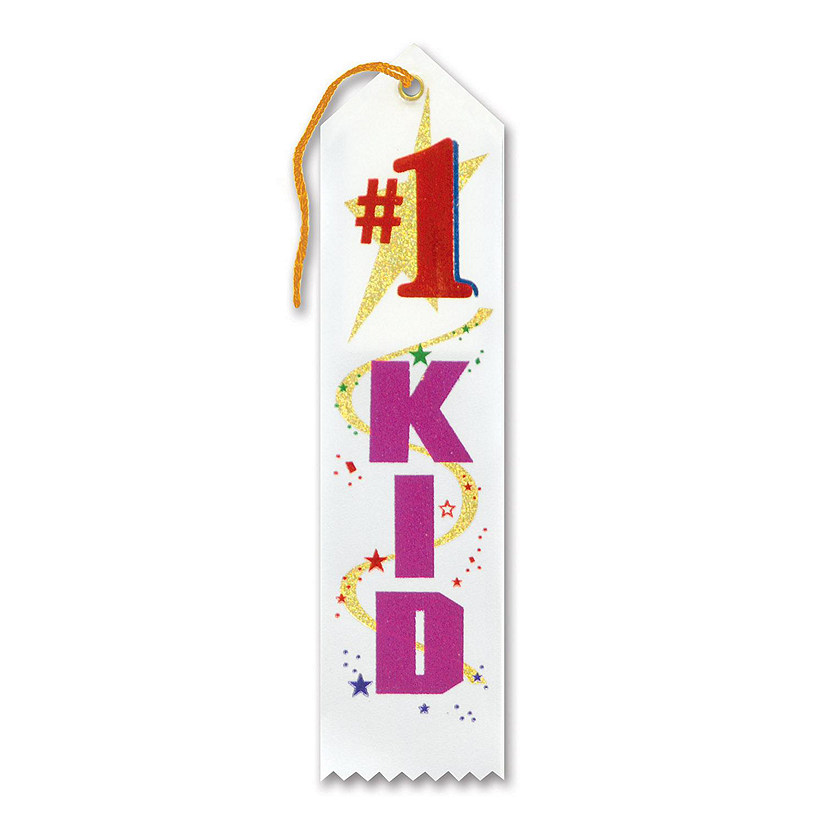 Beistle - #1 Kid Award Ribbon - 6 Pack | Oriental Trading