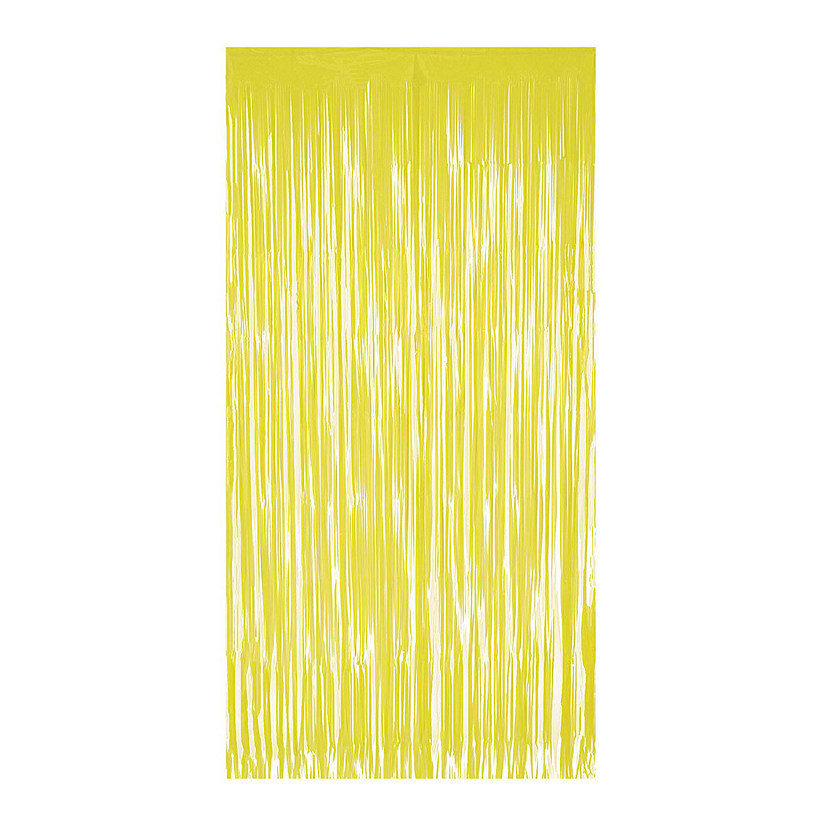 Beistle - 1-Ply Plastic Fringe Curtain - Yellow - 6 Pack | Oriental Trading