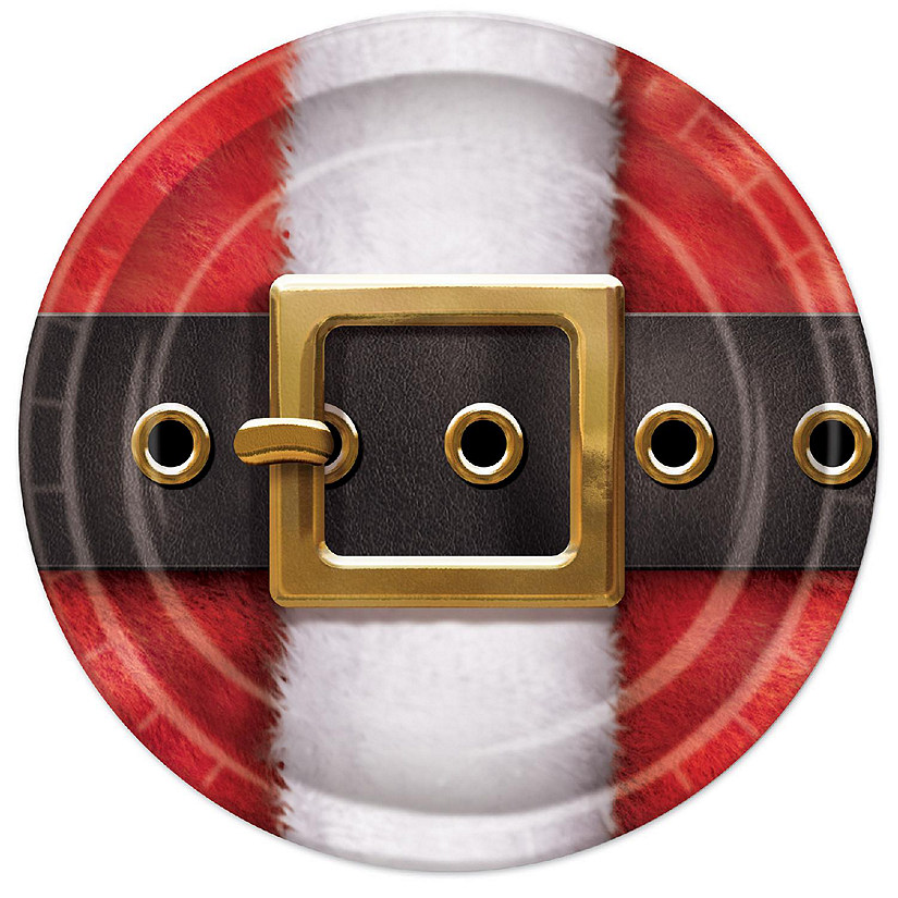 Beistle - 9" Santa's Belt Buckle Plates - 12 Pack | Oriental Trading