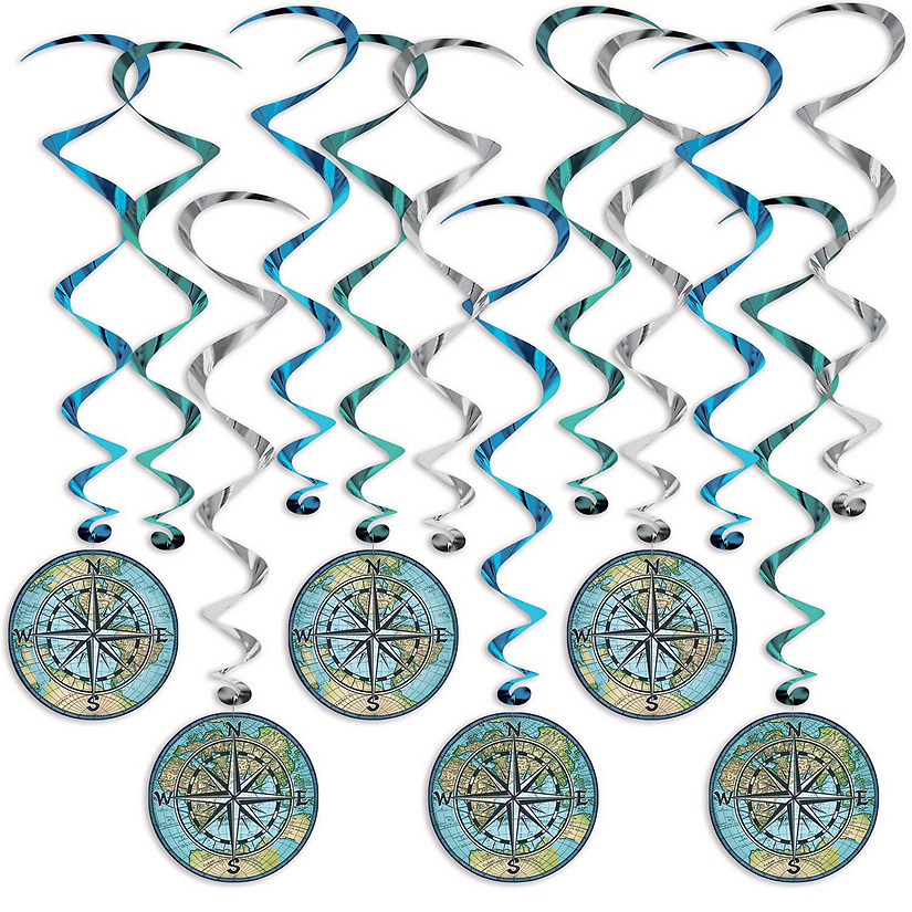 Beistle - Bon Voyage Whirls - 6 Pack