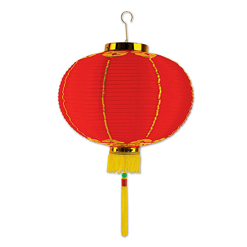 Beistle - Good Luck Lantern w/Tassel - 8" - 12 Pack | Oriental Trading