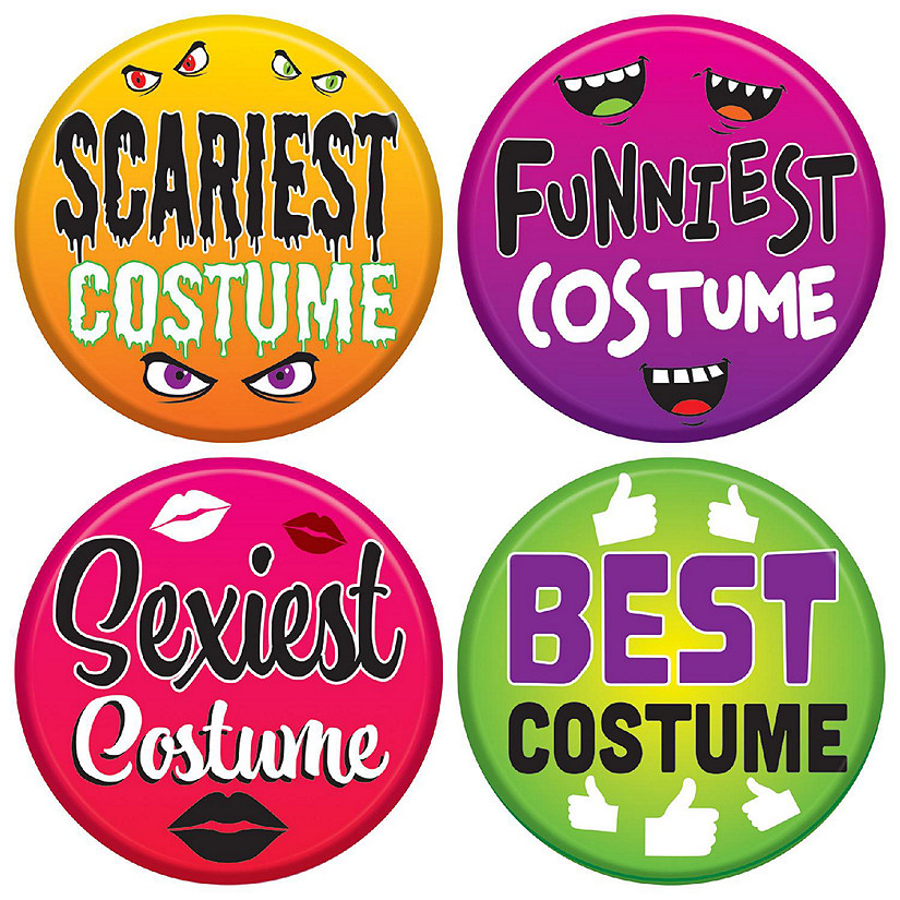 Beistle - Halloween Costume Buttons - 12 Pack