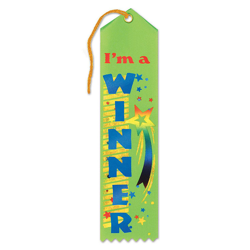 Beistle - I'm A Winner Award Ribbon - 6 Pack | Oriental Trading