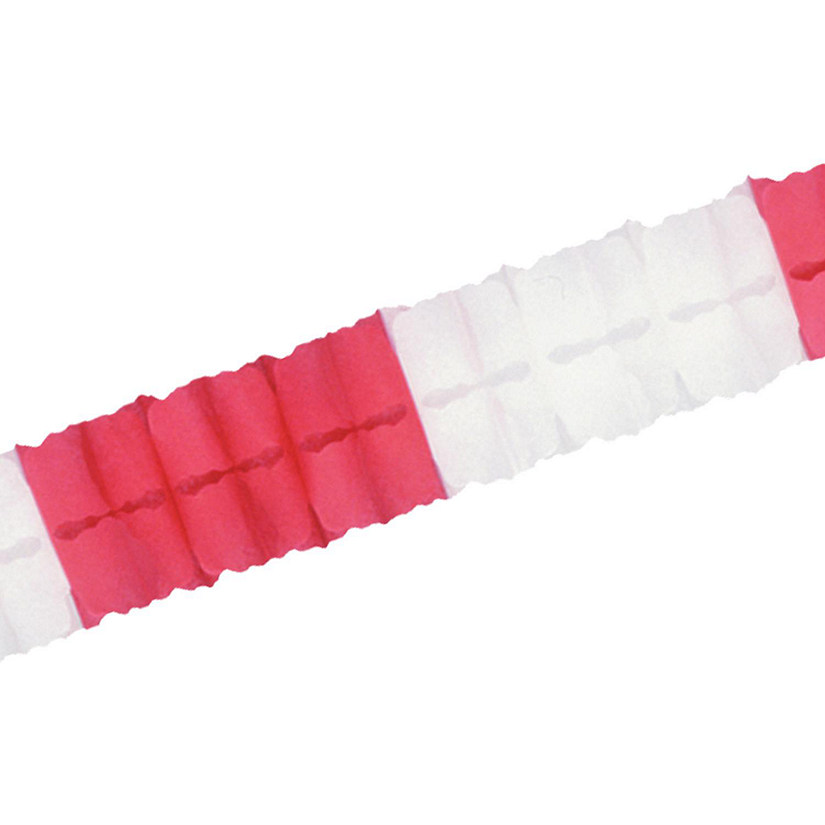 Beistle - Leaf Garland - Red and White - 24 Pack | Oriental Trading