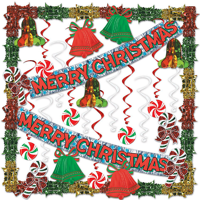 Beistle - Merry Christmas Metallic Decorating Kit - 1 Pack | Oriental ...