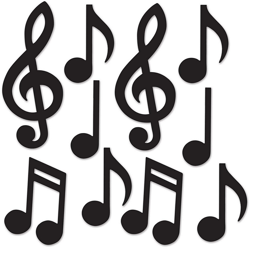 Beistle - Mini Musical Notes Silhouettes - 24 Pack | Oriental Trading