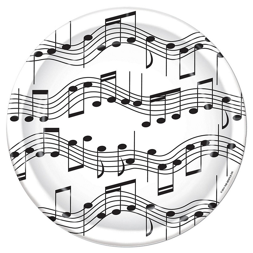 Beistle - Musical Notes Plates - 7" - 12 Pack | Oriental Trading