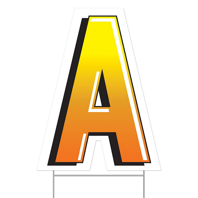 Beistle - Plastic "A" Yard Sign - 3 Pack | Oriental Trading