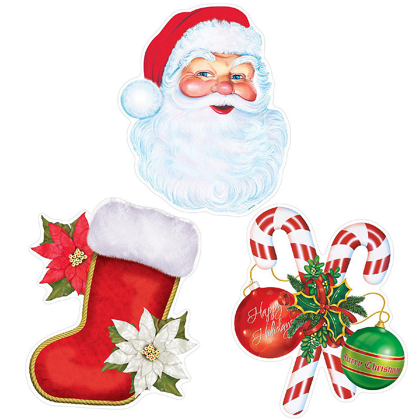 Beistle - Plastic Christmas Cutouts - 12 Pack | Oriental Trading