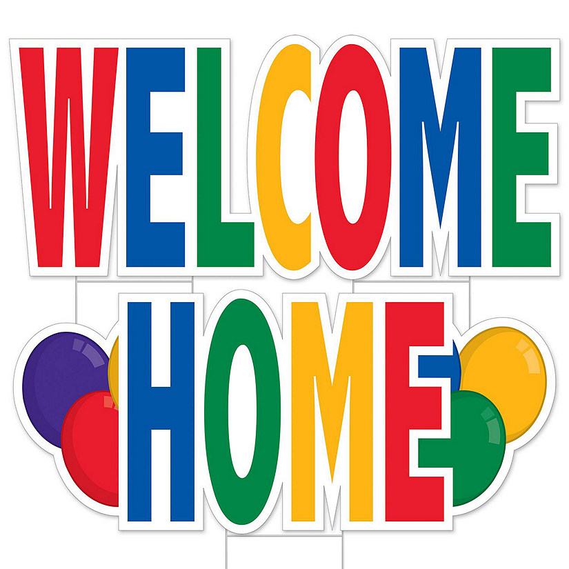 Beistle - Plastic Jumbo Welcome Home Yard Sign Set - 4 Pack | Oriental ...