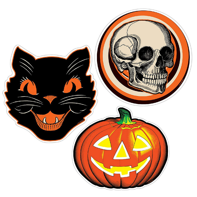 Beistle - Plastic Vintage Halloween Cutouts - 12 Pack | Oriental Trading