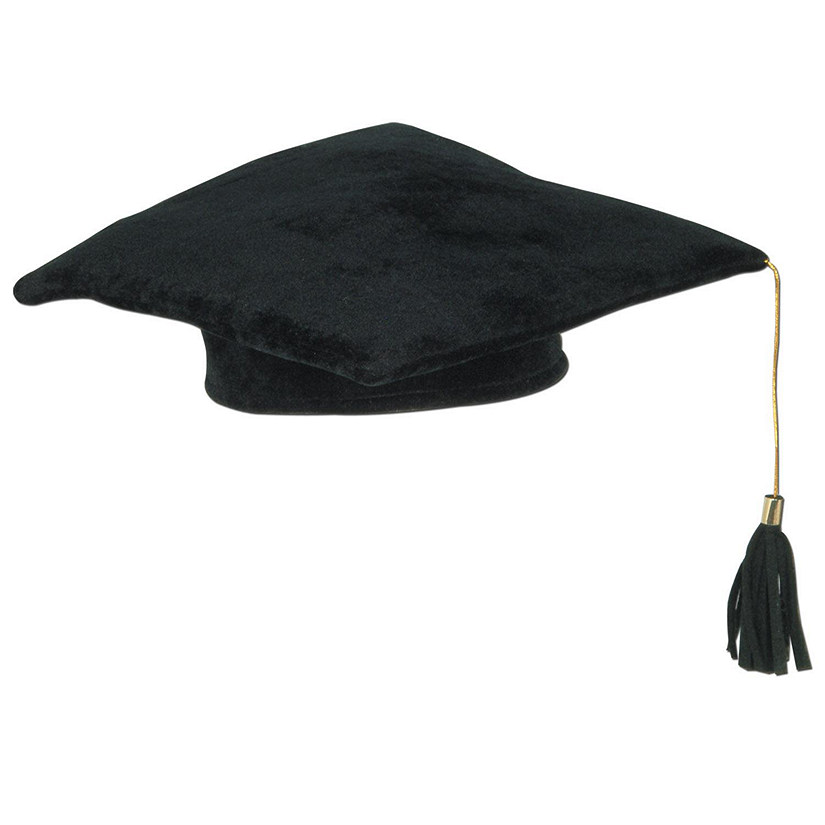 Beistle - Plush Graduate Cap - Black - 12 Pack | Oriental Trading