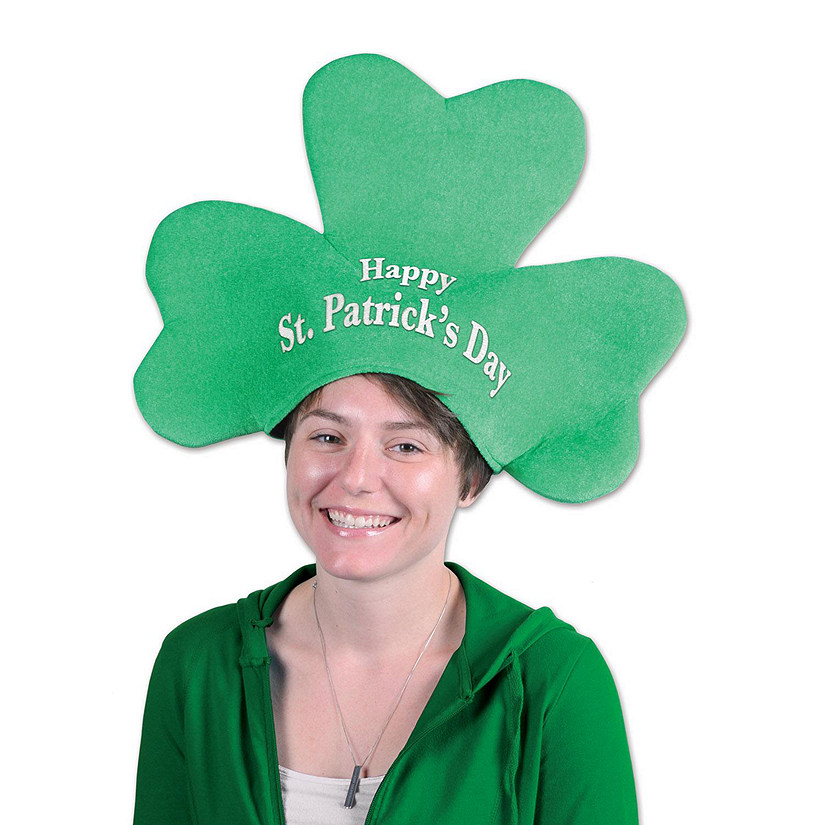 Beistle - Plush St Patrick's Day Shamrock Hat - 6 Pack | Oriental Trading