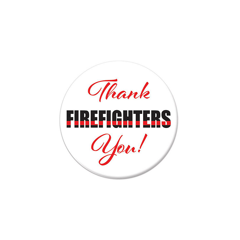 Beistle - Thank You! Firefighters Button - Red and Black - 6 Pack ...