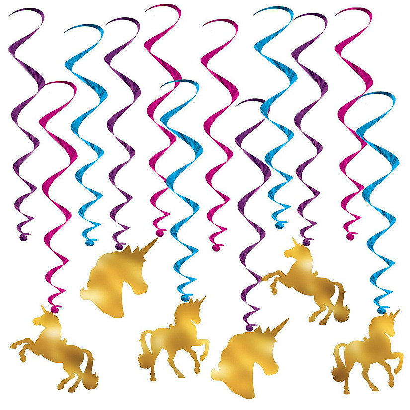 Beistle - Unicorn Whirls - 6 Pack | Oriental Trading