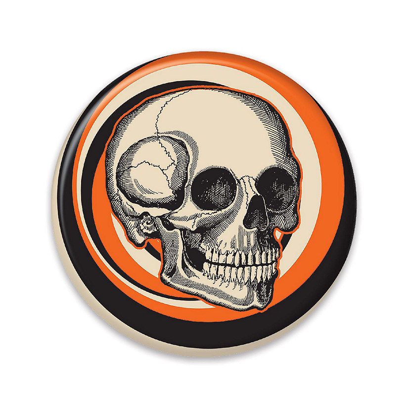 Beistle - Vintage Halloween Skull Button - Brown - 6 Pack | Oriental ...