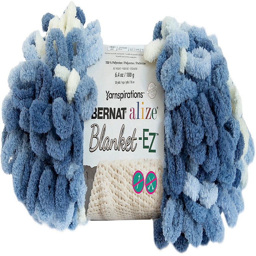 Bernat Alize Blanket-EZ Yarn-Denim Blues | Oriental Trading